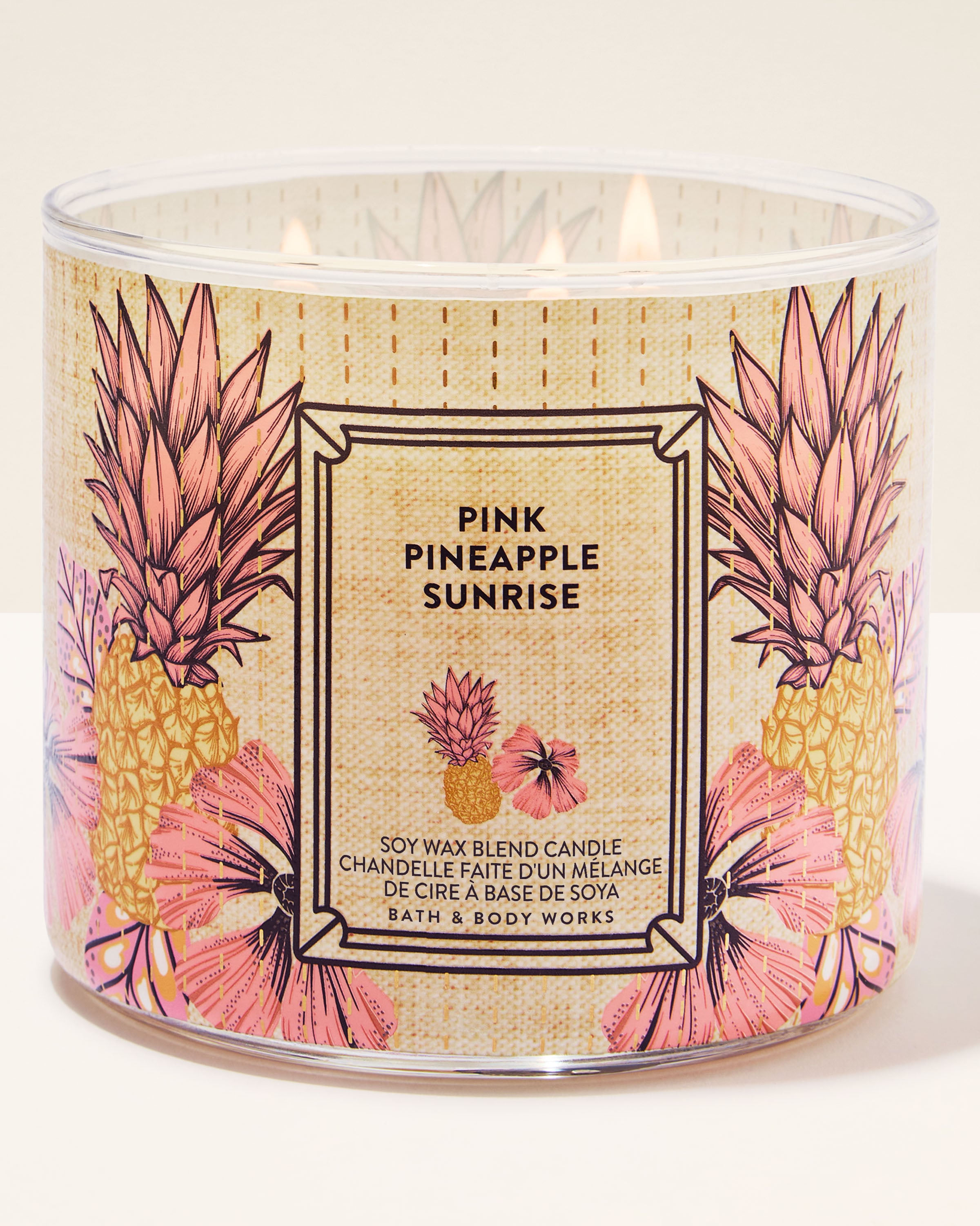 Pink Pineapple Sunrise | Vela 3 Mechas - Bath & Body Works